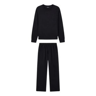 Emporio Armani Ensemble Pyjama Long en Jersey - Homme - V&ecirc;tements de nuit et de d&eacute;tente - Noir - Taille: M