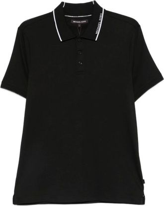 Michael Kors Homme, Tops, Noir, Taille: XL Polo &agrave; Col Imprim&eacute; Logo