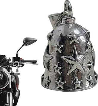 Generico Cloches de moto pour homme | Pendentif en alliage d&eacute;toiles en relief, pendentif porte-cl&eacute;s avec sonnette de moto, pour croisi&egrave;res le week-end Voyage u