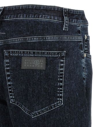 Maison Margiela Cotton Straight-Leg Jeans - Black