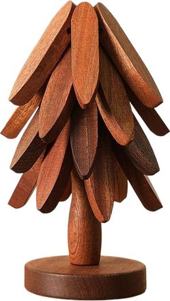 Generic Holzuntersetzer Baum - Hitzebest&auml;ndiger Holzuntersetzer, nat&uuml;rlicher K&uuml;chenschutz | Dekorative Isoliermatte f&uuml;r, Tasse, Sch&uuml;ssel, Kochgeschirr, Esstis