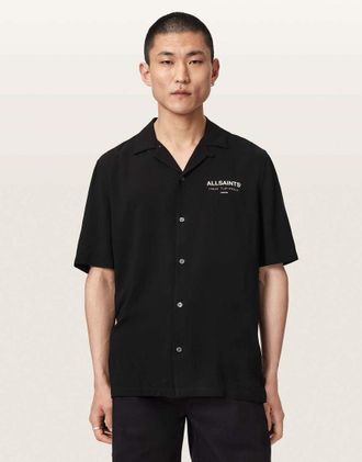 AllSaints Underground - Chemise &agrave; manches courtes - Noir