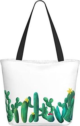 AOOEDM Sac &agrave; provisions pour femme aquarelle-cactus 33 x 27 x 19 cm. Le cadeau parfait pour la Saint-Valentin. Cest de la Saint-Valentin pour maman, fille, &eacute;
