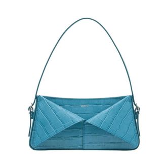 Coperni Croco Belt Handbag - - Bags - Damen - Blau - ONE SIZE