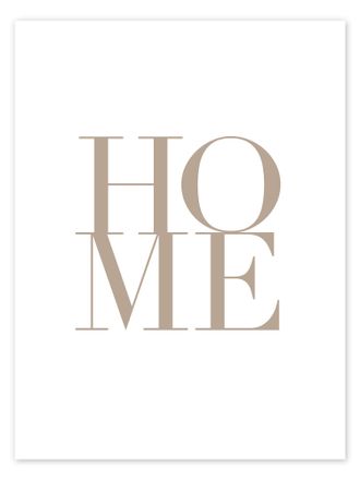 Posterlounge HOME I Poster von Typobox 50 x 70 cm Beige Wandbilder Wanddeko