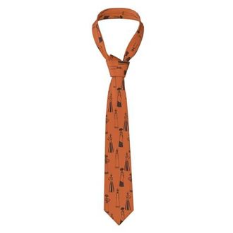Generic Cravate Pour Homme Magnifique Mode Africaine Pour Femmes Orange Classique Men Tie Confortable Cravate Pour Affaires &Eacute;v&eacute;nements Mariage