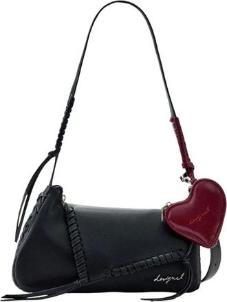 Desigual Femme, Sacs, Noir, Taille: ONE Size Sac &agrave; main en polyur&eacute;thane avec finition d&eacute;taill&eacute;e