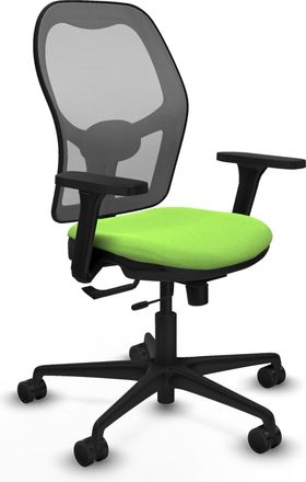 Piqueras y Crespo Schreibtischstuhl mit 3D-Armlehnen, h&ouml;henverstellbare Lendenwirbelst&uuml;tze, ausgestattet mit Syncro/Traslack und injiziertem Schaumstoff, Grau / Pistazi