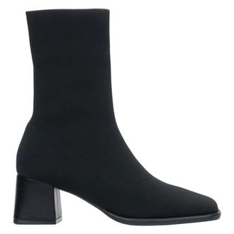 Estro & Luminara Femme, Chaussures, Noir, Taille: 37 EU Bottines noires à talons bas avec tige souple