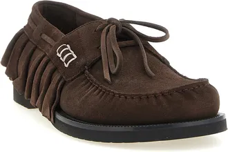 J.W.Anderson Suede Ruffle Loafer - Brown