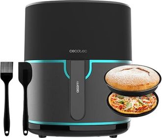 Cecotec Heißluftfritteuse, 6,5L Cecofry Fantastik Inox 6500 Pack, Air Fryer, 1700 W, Edelstahl, 9 Menüs, Perfect Cook-Technologie, 80-200ºC, Einstellbare Zeit