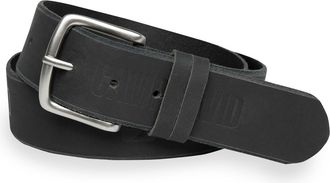 Camp David G&uuml;rtel aus Leder mit Logo-Pr&auml;gungen