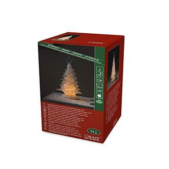 Konstsmide LED Acryl Weihnachtsbaum, rotierend, 3 warm wei&szlig;e Diode, batteriebetrieben, Innen, 3 x AA 1.5V (exkl.) - 2803-000
