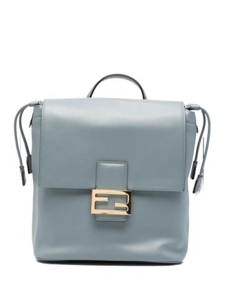 Fendi Rucksack mit FF-Schild - Blau