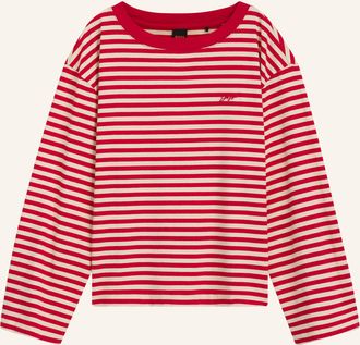 HUGO BOSS Top C_Ewa_Stripe Relaxed Fit rot