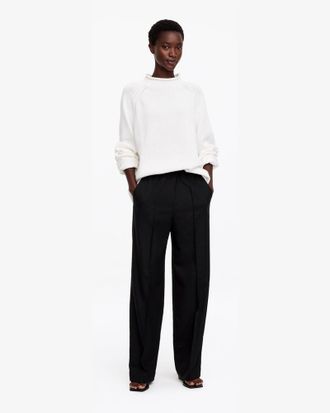 Arket Elegante Hose Mit Elastikbund -Schwarz