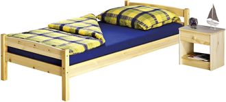 IDIMEX Massivholzbett Einzelbett Kinderbett Gästebett Bett Felix, 90x190 cm, Natur lackiert