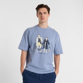 New Balance Homme A Perfect Match Tennis T Shirt en Bleu, Jersey de coton, Taille XL
