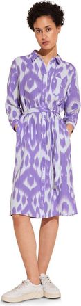 Street One Damen A143852 Leinenkleid mit Print, Smell Of Lavender, 36