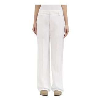 Dondup Pantalone in Crepe Mod. Abby - - Trousers - Damen - Wei&szlig; - XS