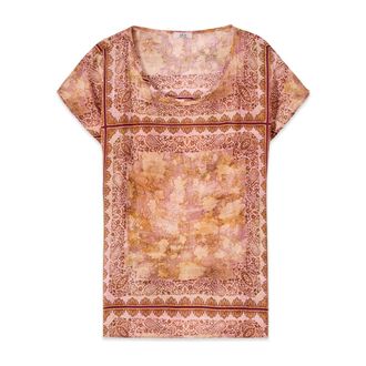 Oltre Gemusterte Bluse mit Kimono-&Auml;rmeln - - Blouses & Shirts - Damen - Orange - M