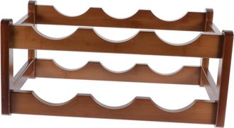 SOLUSTRE Stabiles Weinständer aus Hochwertigem Holz Doppelstöckig Flaschen Fassungsvermögen rutschfest für Hotel und Küchenarbeitsplatten Platzsparend und Viel