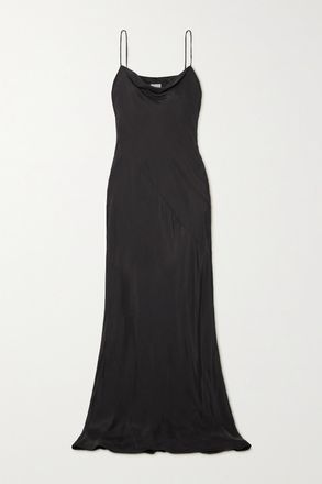 Dries Van Noten Deryl Maxikleid Aus Habutai-seide - Schwarz