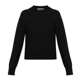 Jil Sander Wollpullover mit Rundhalsausschnitt - - Knitwear - Damen - Schwarzk - XL