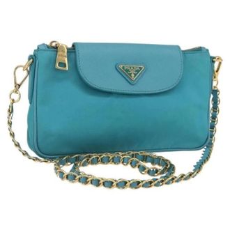 Prada Sac bandouli&egrave;re en nylon Pre-owned - Femme - Pre-owned - Bleu - Taille: ONE Size