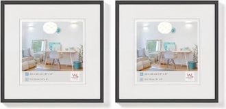 Walther Design KV220B New Lifestyle Cadre photo en plastique, noir, 20 x 20 cm (Lot de 2)