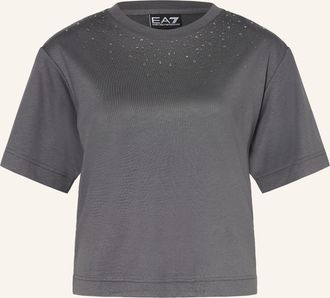 Emporio Armani ea7 Emporio Armani T-Shirt Mit Schmucksteinen grau
