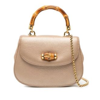 Gucci Sac &agrave; main en cuir Pre-owned - Femme - Pre-owned - Brun - Taille: ONE Size