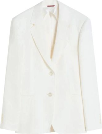 Max Mara Femme, Vestes, Blanc, Taille: 42 FR Jacket Max Mara Studio