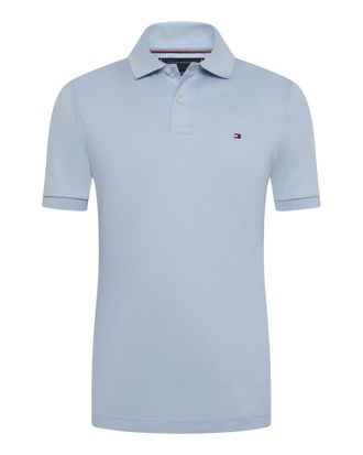 Tommy Hilfiger Jersey-Poloshirt mit kleiner Logo-Stickerei, Regular Fit in