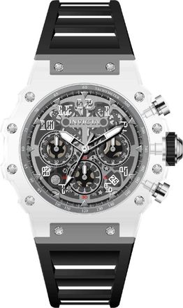 Invicta Racing 69681 Herrenuhr - Quarzwerk - Acryl mit silbernem Zifferblatt - 43 mm