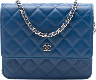 Chanel Pre-owned Wallet on Chain - Femme - Pre-owned - Bleu - Taille: ONE Size