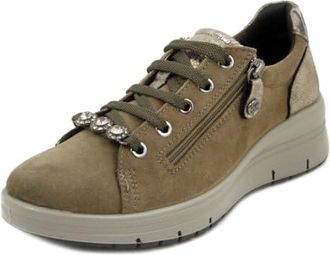 Imac Imac Baskets Femme Bijou en Cuir Su&egrave;de Beige Taupe, Coin basse, 856171, Beige Taupe, 35 EU