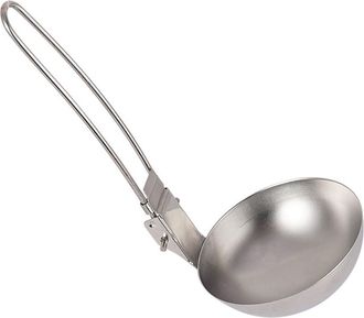 Generic Klappbare Edelstahl-Sch&ouml;pfkelle - L&ouml;ffel mit langem Griff Praktisches Servierutensil f&uuml;r Suppen, Ideal f&uuml;r Camping, Wandern und den Restaurantgebrauch
