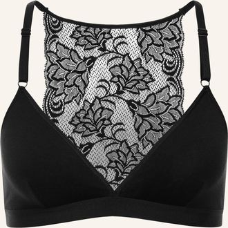erlich textil Erlich Textil Mathilda Bralette Mit Spitze B&uuml;gellos Und Modal - Verstellbare Tr&auml;ger schwarz