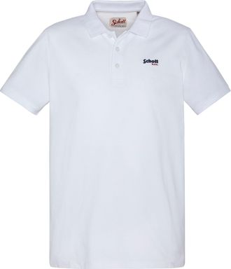 Schott NYC Herren Pscasual Poloshirt, weiß, XL
