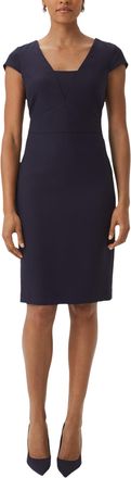 Comma Damen 2141291 Kleid Klassisch, blau_5976, 42