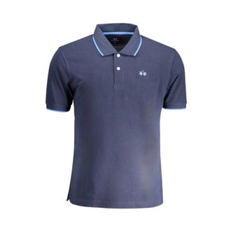La Martina Kurzarm Poloshirt - - Tops - Herren - Blau - XL