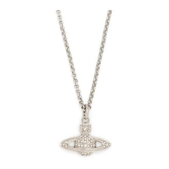 Vivienne Westwood Femme, Accessoires, Gris, Taille: ONE Size Pendentif en Cristal Platine Relief