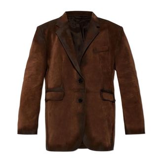 Acne Studios Femme, Vestes, Brun, Taille: 40 FR Suede Suit Jacket