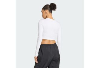 adidas Originals T-Shirt ESSENTIALS LANGARM-RIPPSHIRT, K&Uuml;RZER GESCHNITTEN (1-tlg)