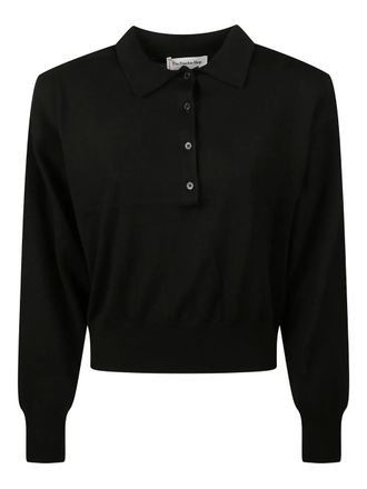 Frankie Shop polo en maille - Noir
