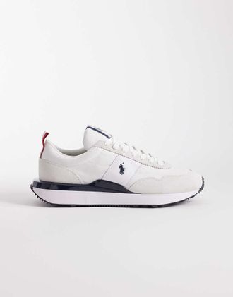 Polo Ralph Lauren Train 89 - Baskets en daim - Blanc et bleu marine