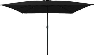 vidaXL Vidaxl - Parasol de jardin Noir 295 x 295 x 245 cm Polyester, Acier
