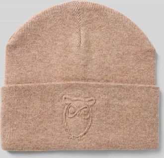 Knowledge Cotton Apparel Beanie mit Label-Detail