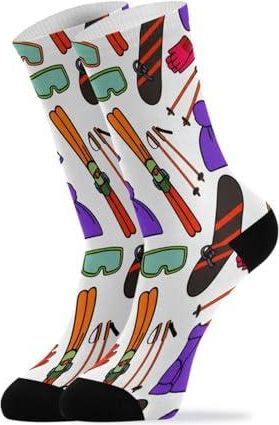 Generic &Eacute;quipement De Ski Chaussettes Rigolotes Antibact&eacute;rien Crew Socks Respirantes Chaussettes De Tennis Pour Affaires Adulte Ado 40Cm